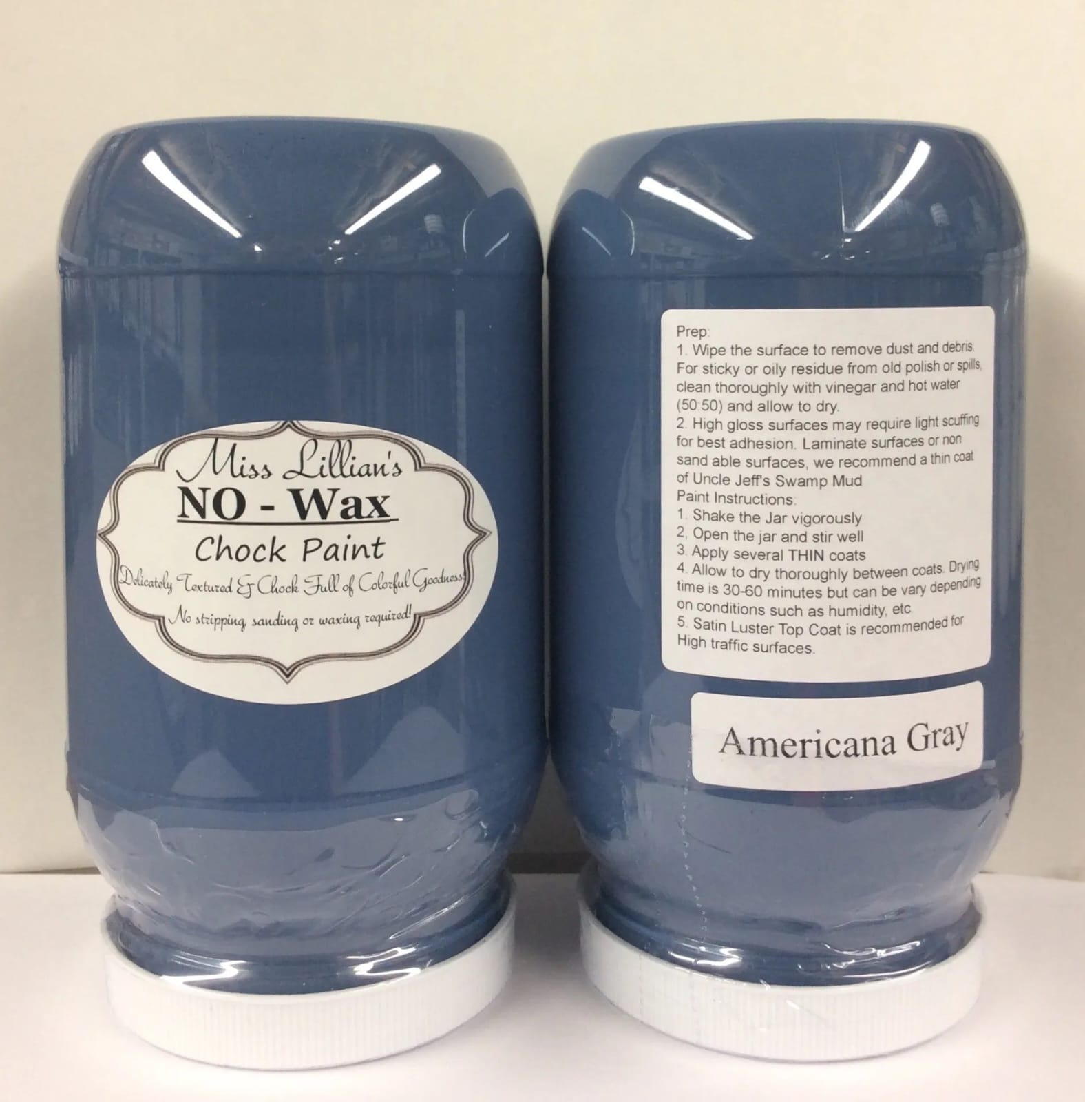 Miss Lillian's NO WAX Chock Paint - Americana Gray – Tanglewood Works