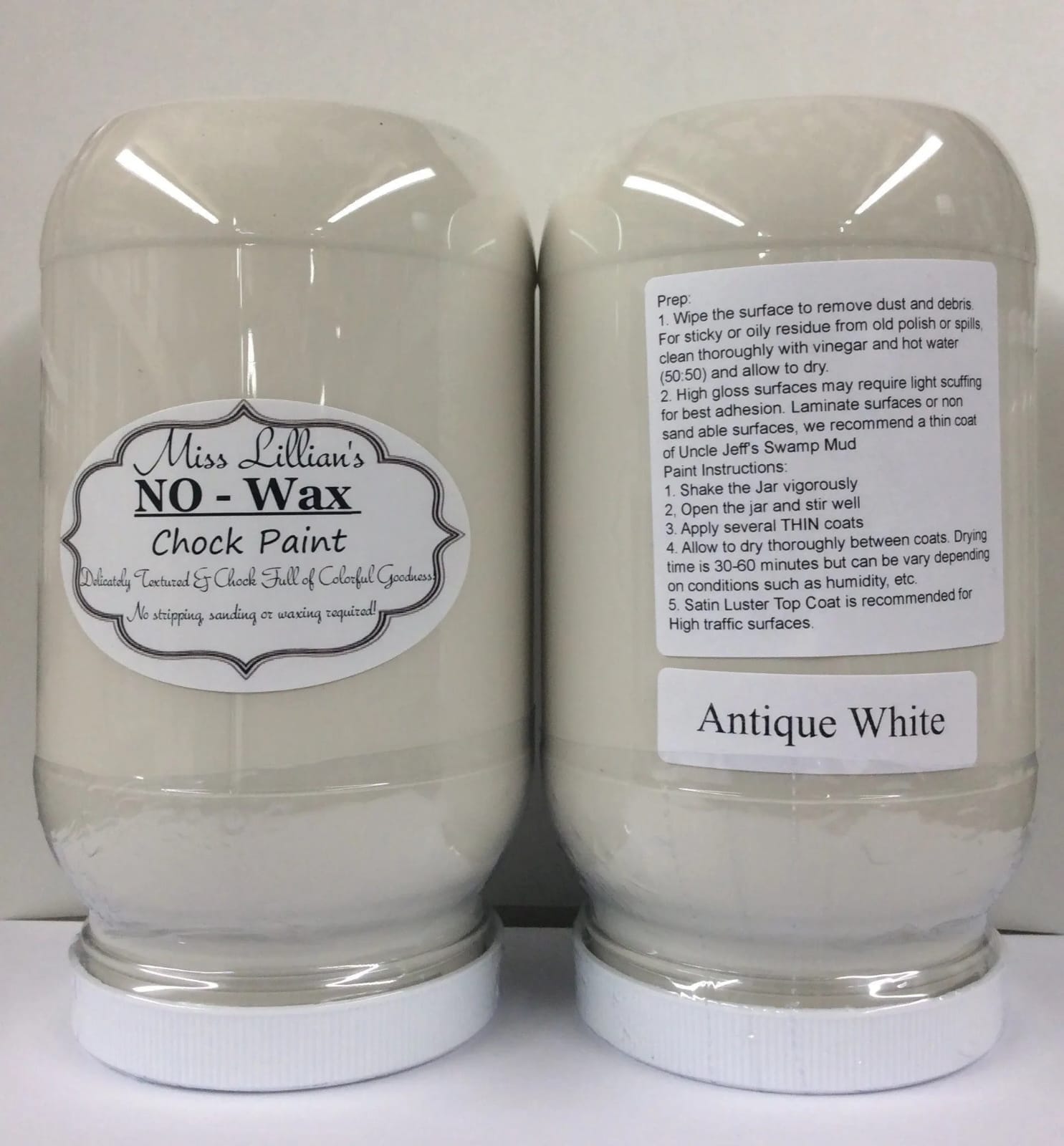 Miss Lillian's NO WAX Chock Paint - Antique White – Tanglewood Works