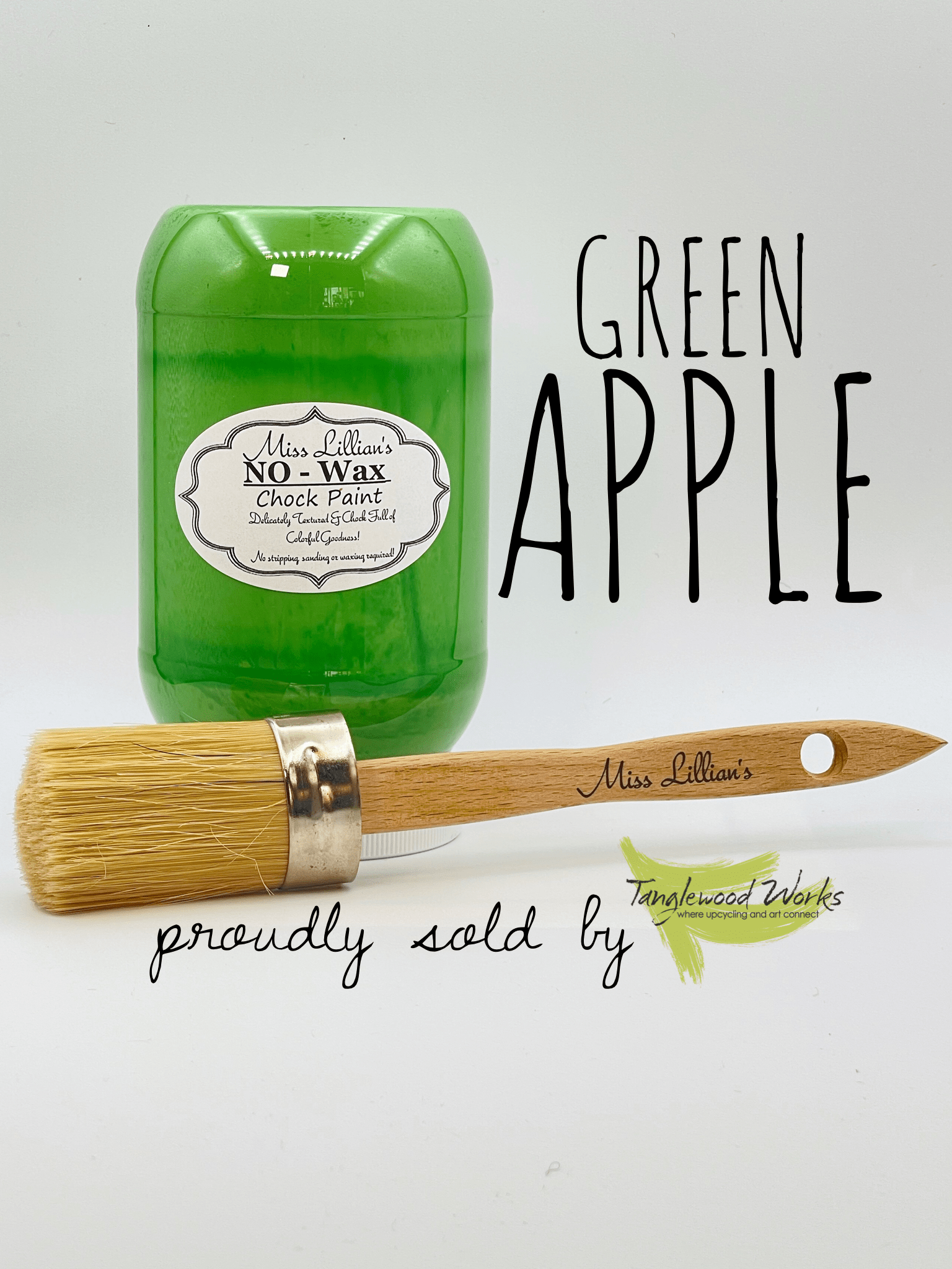 Miss Lillian's NO WAX Chock Paint - Apple Green – Tanglewood Works