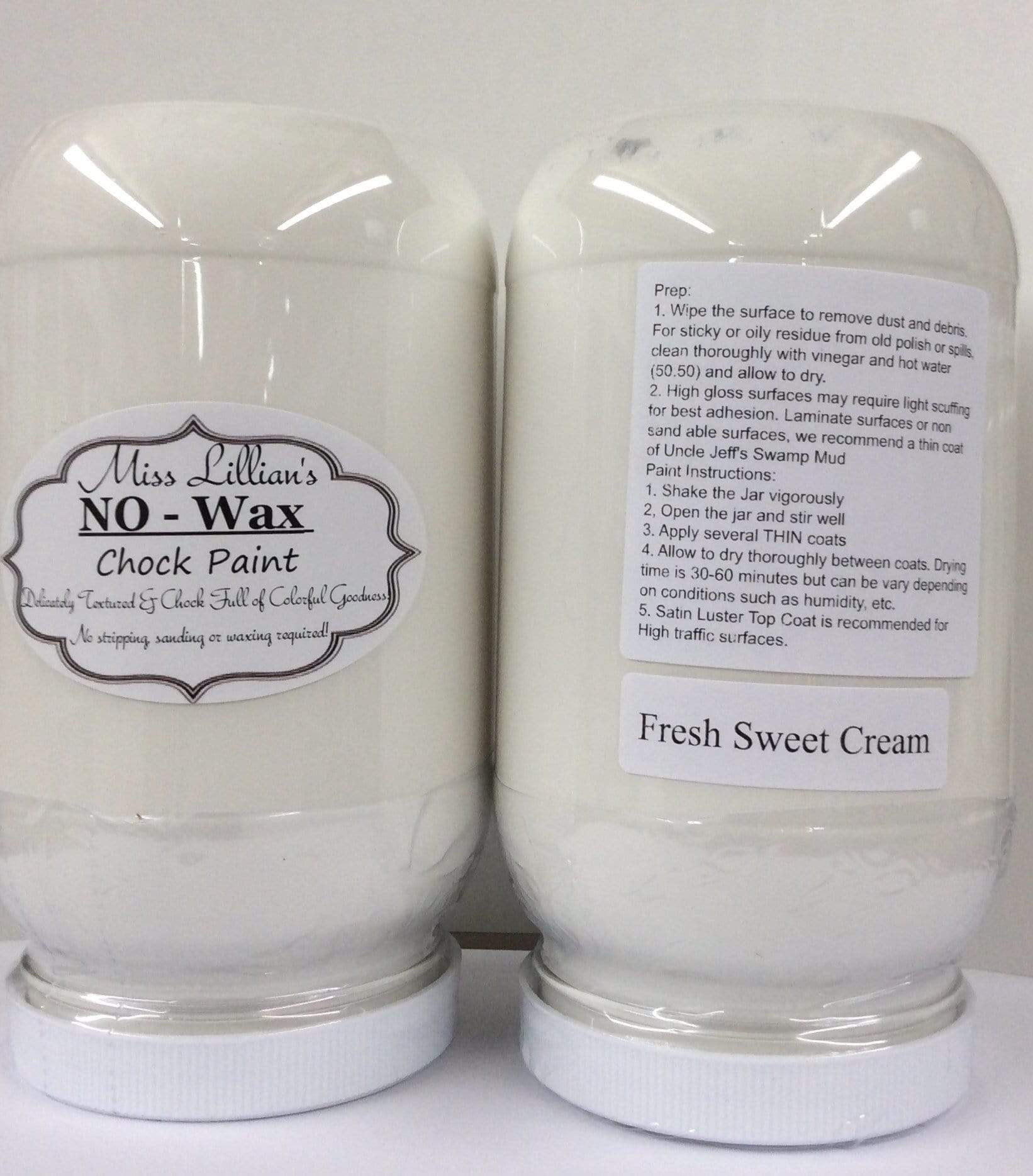 Miss Lillian's NO WAX Chock Paint - Fresh Sweet Cream – Tanglewood Works