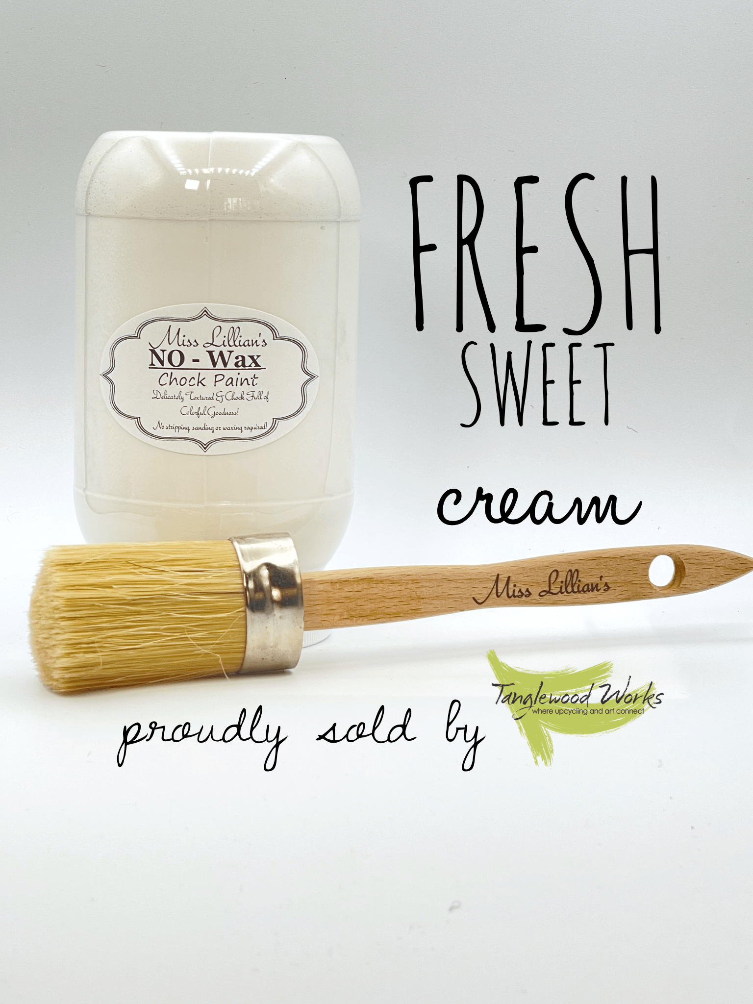 Miss Lillian's NO WAX Chock Paint - Fresh Sweet Cream – Tanglewood Works
