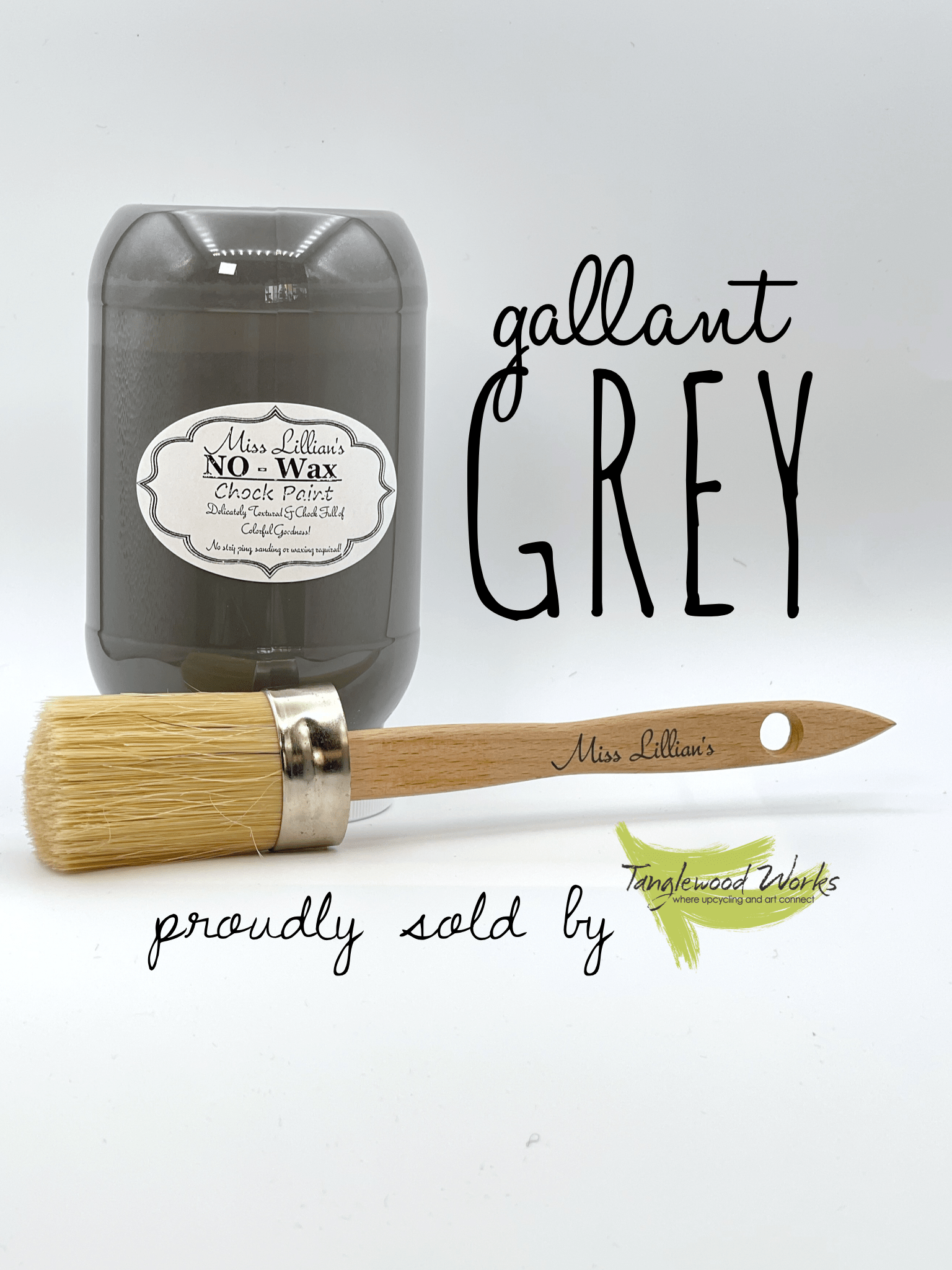 Miss Lillian's NO WAX Chock Paint - Gallant Gray – Tanglewood Works