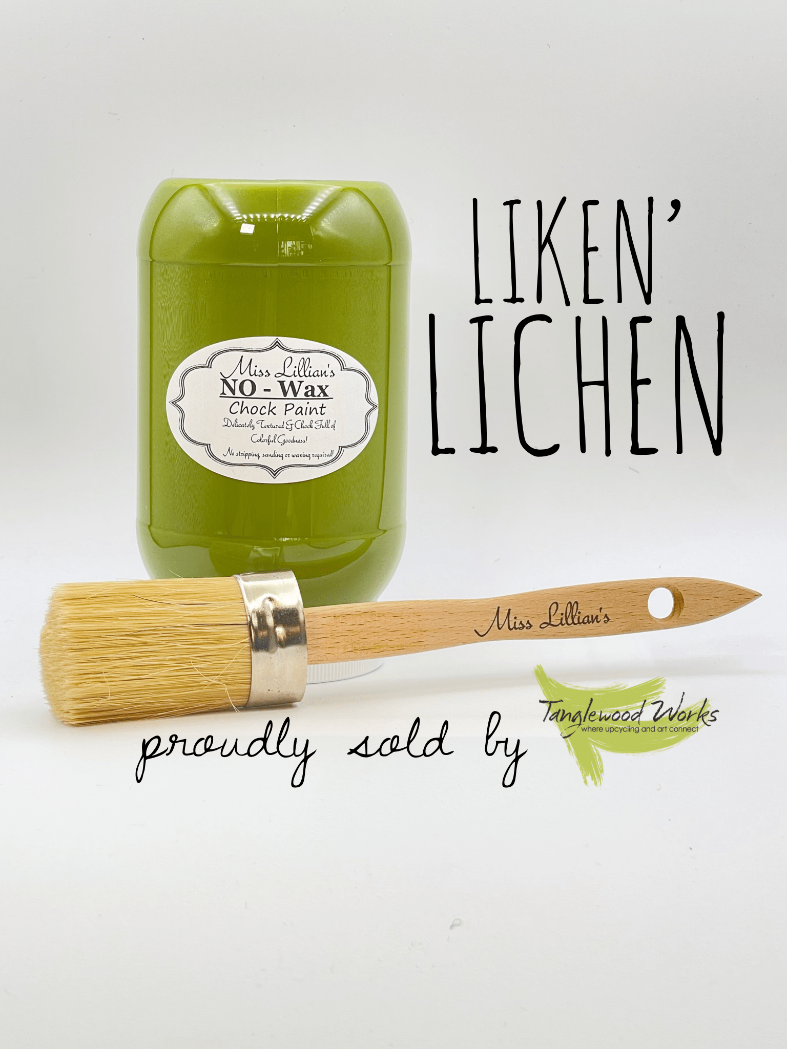 Miss Lillian's NO WAX Chock Paint - Liken' Lichen – Tanglewood Works